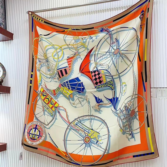 Balance Carriage Herma Lady H Family Silk Scarf Real Silk Mulberry Silk ...