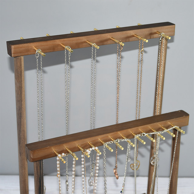 Walnut color double-layer necklace rack Buddhist beads and cultural ...