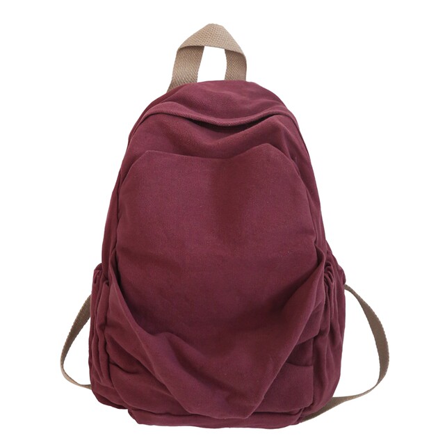 Canvas Backpack Men's Simple and Bad Retro Travel Small Backpack Women ...