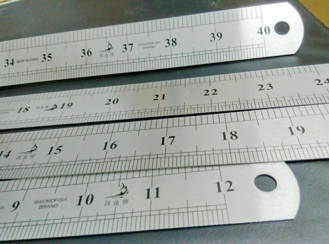 Swordfish Stainless Steel Ruler - 30/50/60/100cm Drawing Measuring Tool ...