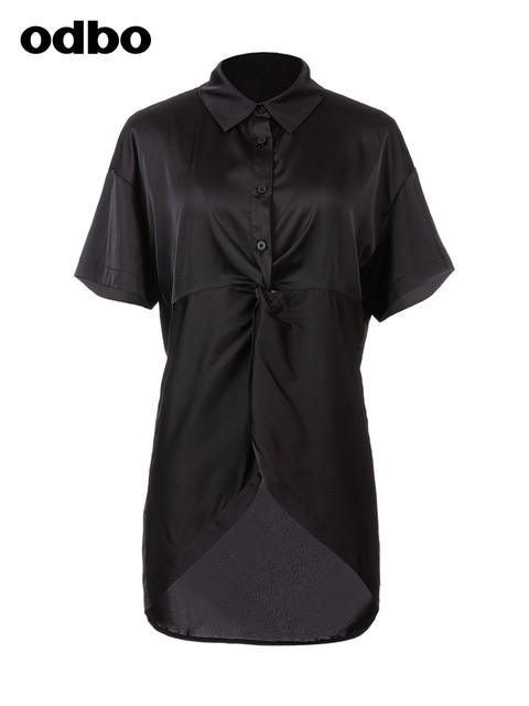 Odbo Opel design sense irregular versatile top 2022 summer short-sleeved personality casual ...