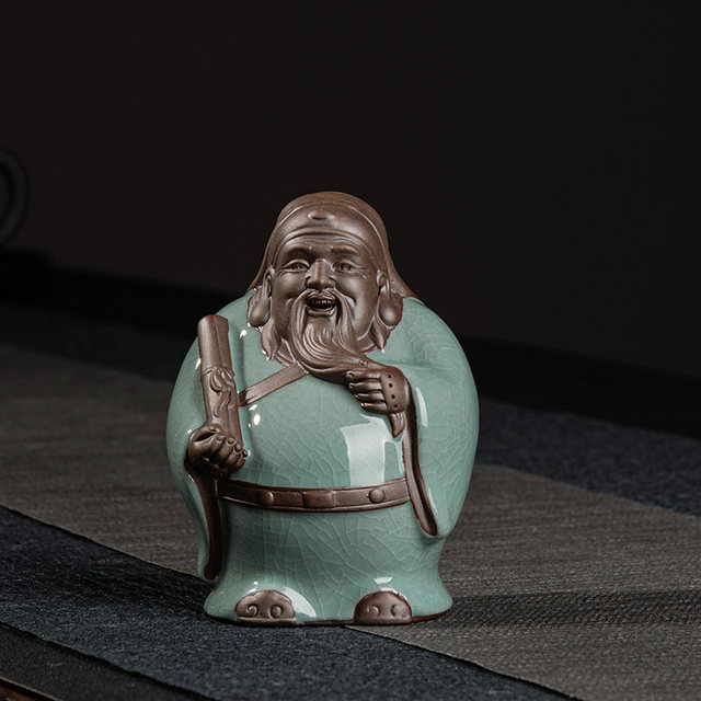 Creative Ge Kiln Fu Lu Shou Samsung ornaments God of Wealth Feng Shui ...