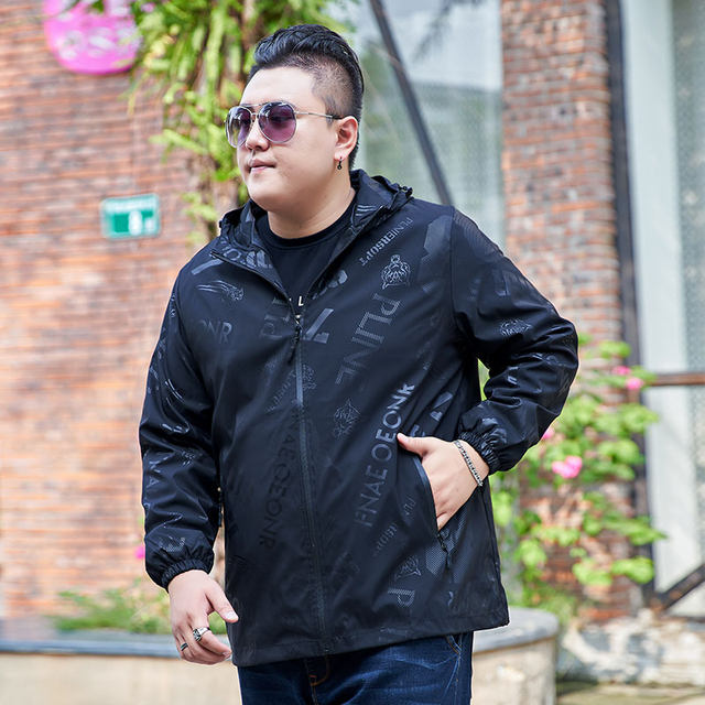 Plus size men's jacket spring and autumn new trendy fat man's coat plus ...