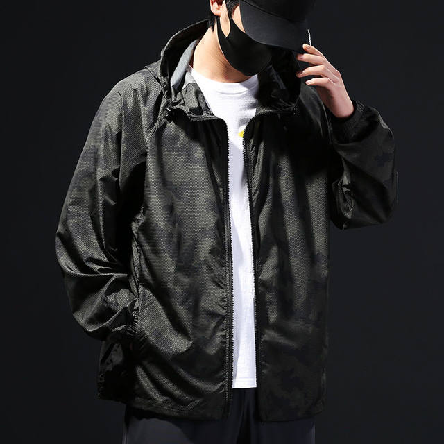 Summer sun protection clothing men's ice silk thin anti-ultraviolet ...