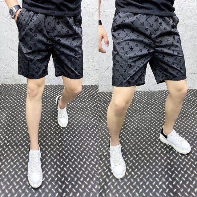 Summer thin printed shorts men's trendy brand versatile five-point ...