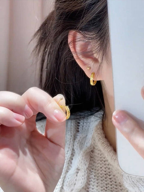 s925 silver needle earrings gold broken ice blink ear buttons for women ...