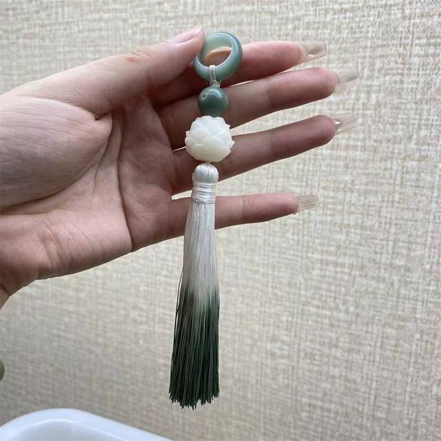 Natural Bodhi Root Tassel Running Ring Buddha Bead Accessories DIY ...