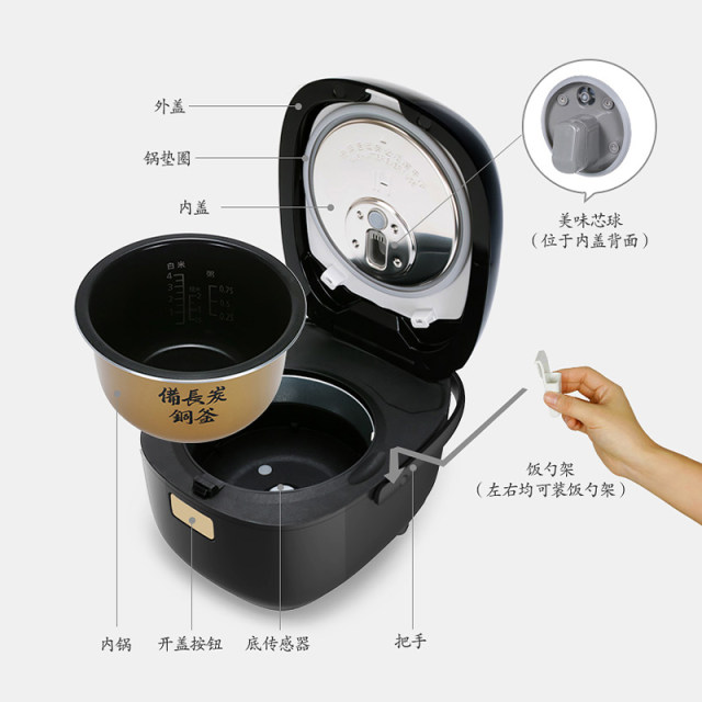 Panasonic/Panasonic SR-AC072-K Multifunctional Mini Rice Cooker 1-4 ...