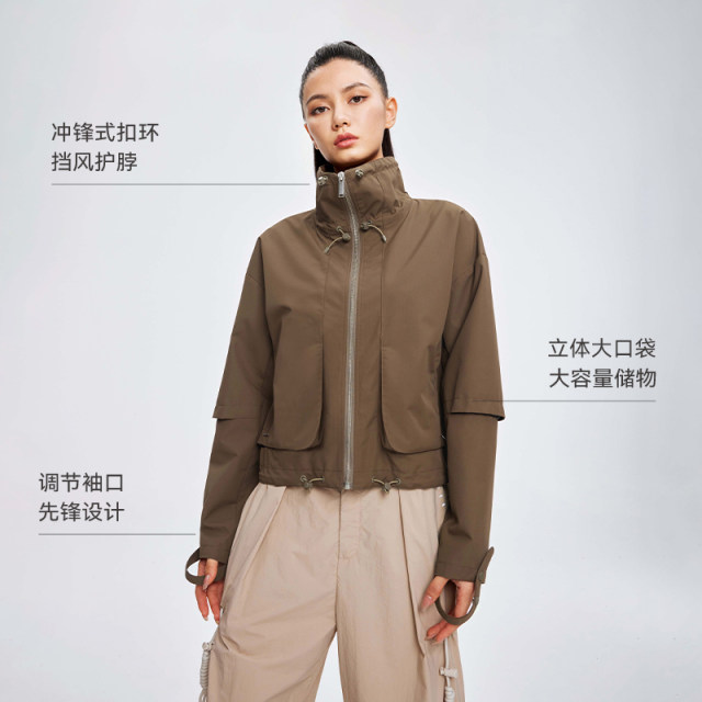 Particle Fever Jacket Spring and Autumn Women's Windproof and ...