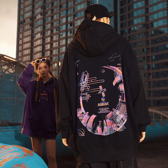 Nuthink trendy brand hooded sweatshirt American retro national trend ...