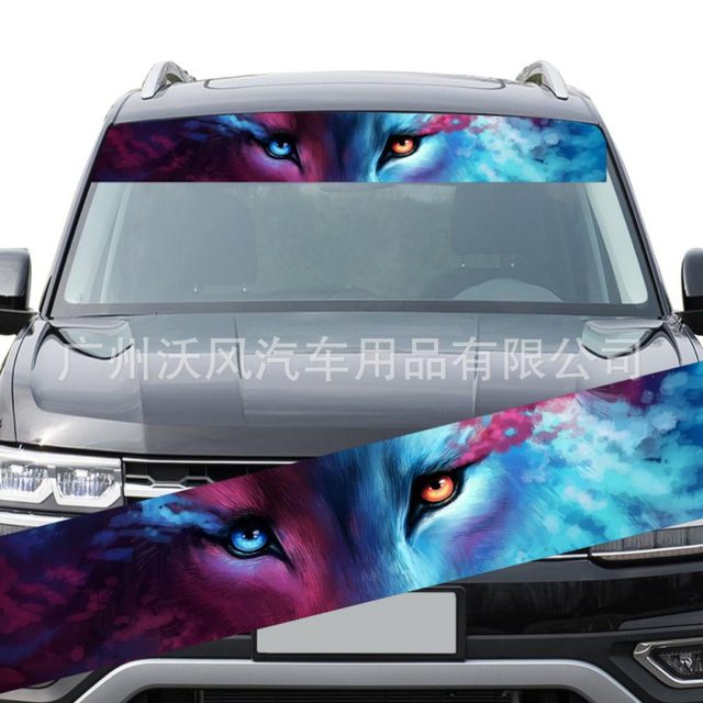 Foreign trade horror eyes car front windshield sticker rear fender car ...