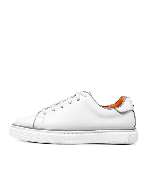 ThomWills white shoes men's genuine leather casual high-end trendy ...