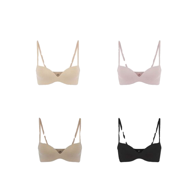 Ubras poly-shaped glossy bra underwear for women without wire rings ...