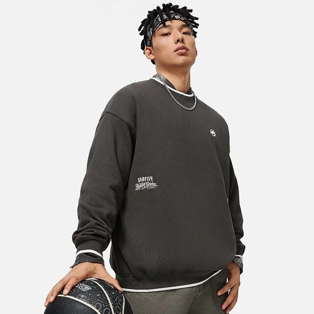 Li Ning BADFIVE men's and women's new pullover 2023 winter round neck ...