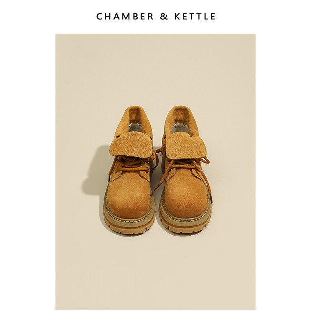 CHAMBER/KETTLE genuine leather rhubarb boots Martin boots women's 2023 ...