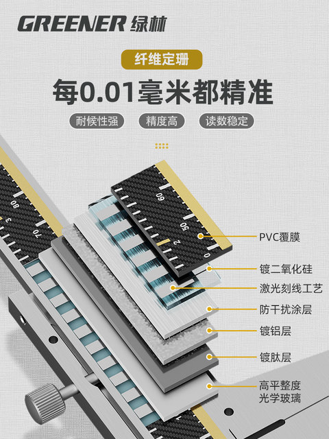 Green Lin silicon grid digital display caliper high-precision small ...