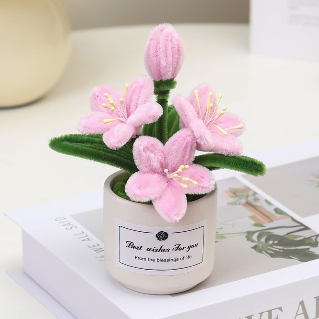 Twisting stick small potted bouquet handmade diy material package ...