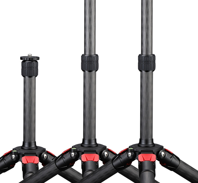 Carbon fiber 2-section SLR tripod head heightening short center axis ...