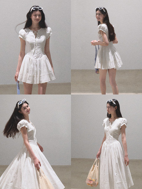 Oakmoo/ "When Falling in Love" All-Cotton French-Style Slimming Waist ...