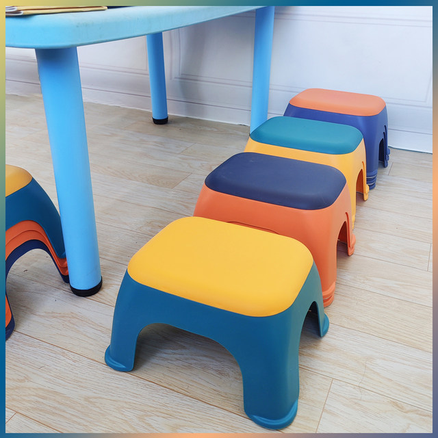 Thickened household stool bathroom children's living room coffee table ...