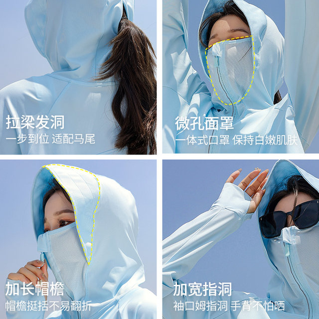 Sunscreen clothing women's summer thin section UPF50+ anti-ultraviolet ...