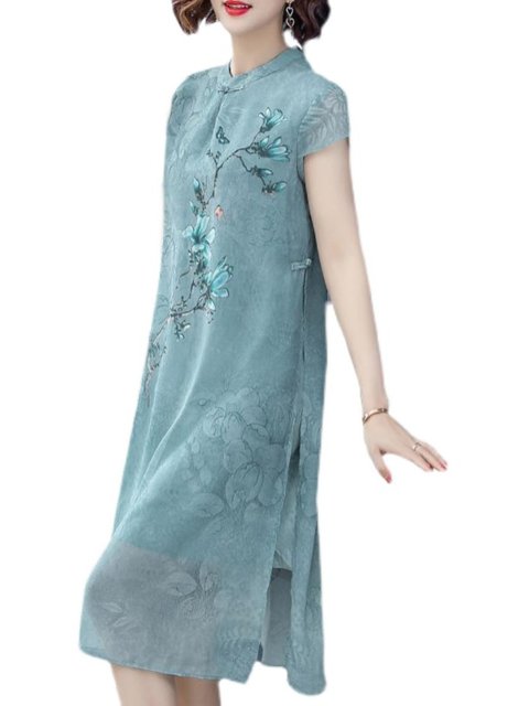 Plus Size Ethnic Style Cheongsam Lady Rich Lady Fashionable Elegant ...