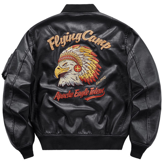 VIP autumn motorcycle leather jacket men's ma1 bomber jacket American ...