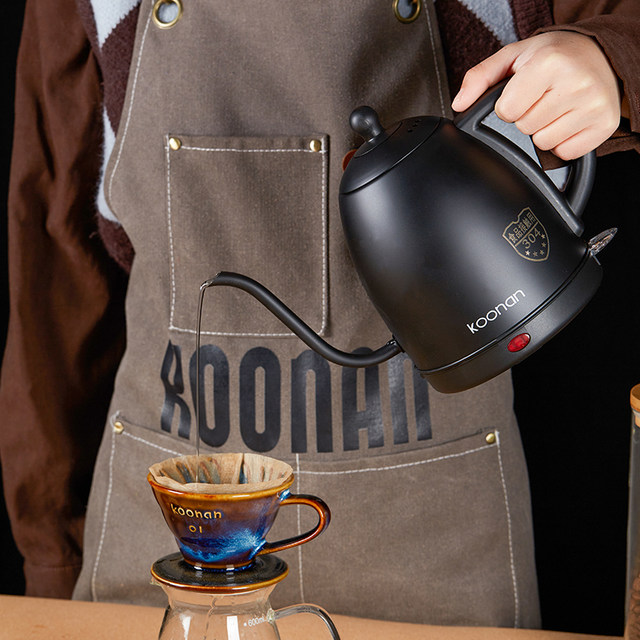 Koonan hand-made coffee maker electric heating thin mouth kettle 304 ...