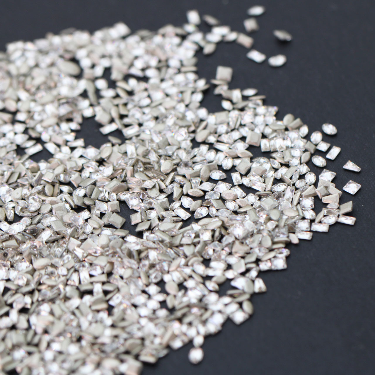 Nail Art Accessories 5A Zircon Beveled Flat Bottom Transparent White ...