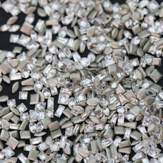 Nail Art Accessories 5A Zircon Beveled Flat Bottom Transparent White ...