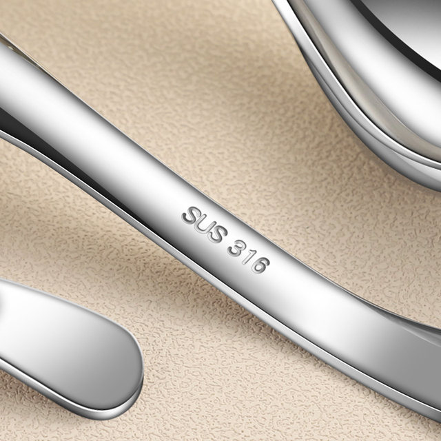 316 stainless steel spoon, household spoon, children's eating spoon ...