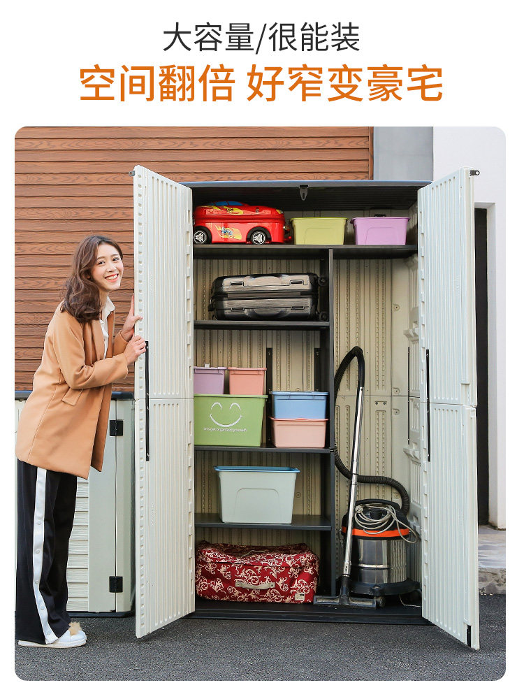 Kinginying Outdoor Storage Cabinet - Waterproof Patio Deck Cabinet