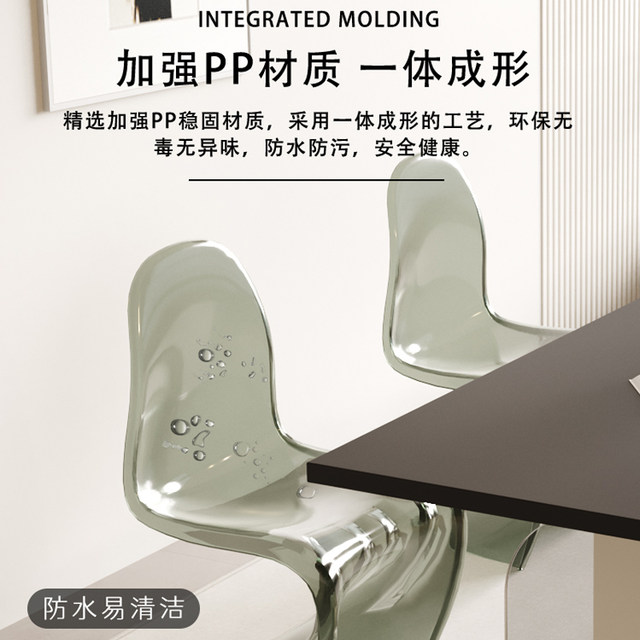 Nordic Pandong Chair Home Dining Chair Net Red Transparent Plastic ...