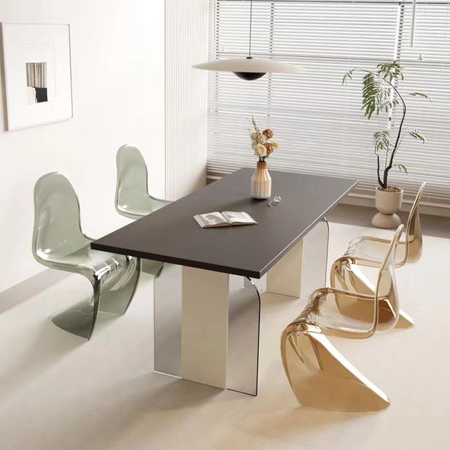 Nordic Pandong Chair Home Dining Chair Net Red Transparent Plastic ...