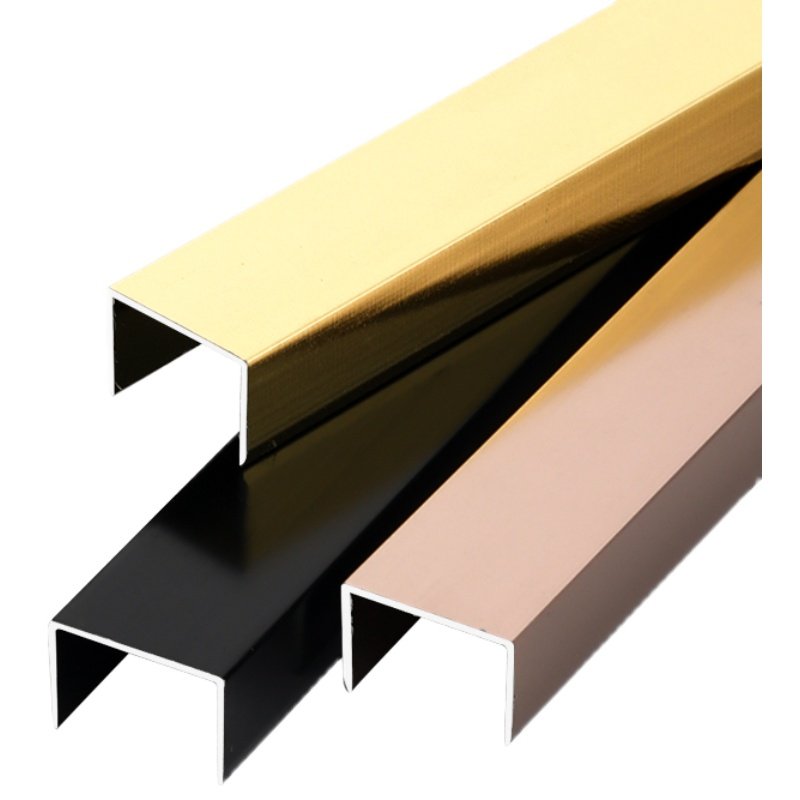 Aluminum U-Channel Trim - Black Titanium Finish