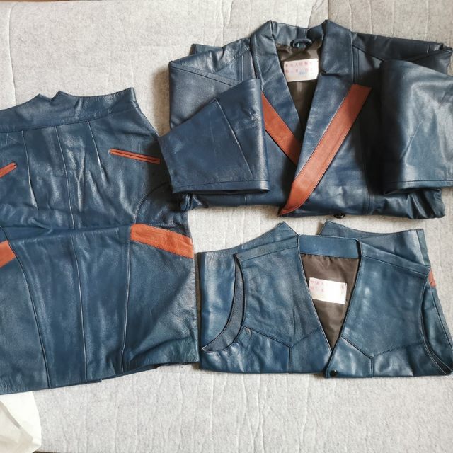 Jihua 3514 inventory goatskin clothes suit leather jacket old-fashioned ...