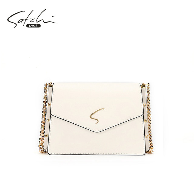 SATCHI/Sachi women's bag, high-end genuine leather small square bag ...