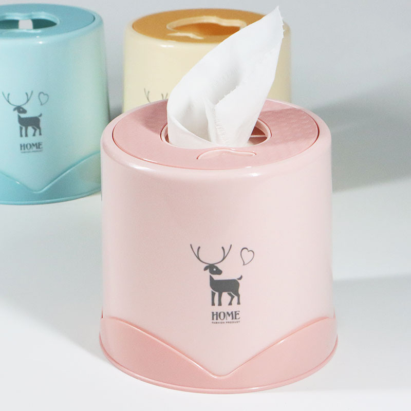 Zhengbao Cylindrical Paper Roll Holder - Simple Plastic Tissue Box