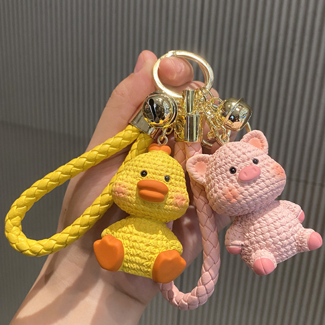 2024 New Cute Piggy Keychain Pendant Woolly Exquisite Doll Bag Pendant ...