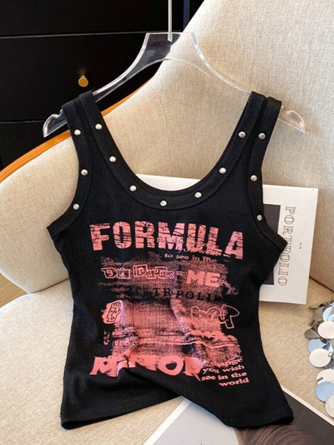 Heavy Industry Rivet Printed Slings Vest for Women in Summer Outdoor ...