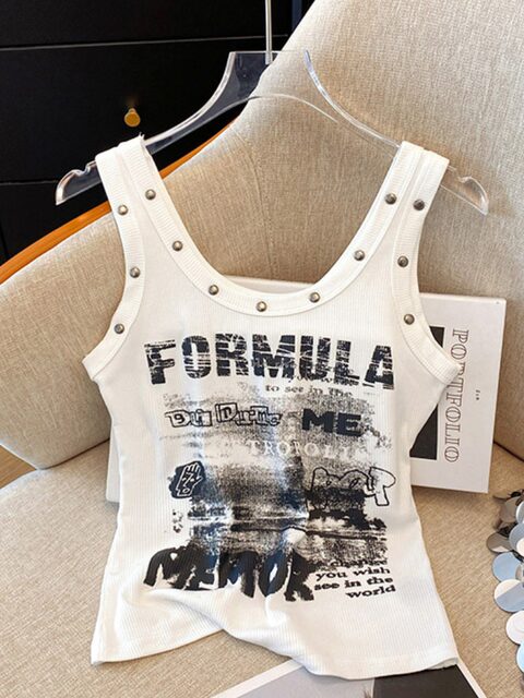 Heavy Industry Rivet Printed Slings Vest for Women in Summer Outdoor ...