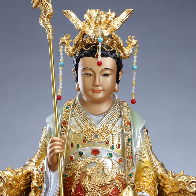 Taiwan Glazed Bronze Sculpture Jade Emperor Ornament Queen Mother ...