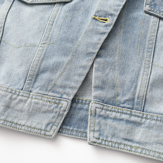 Egger 2024 Autumn New Retro Denim Jacket Stand Collar Long Sleeve Loose ...