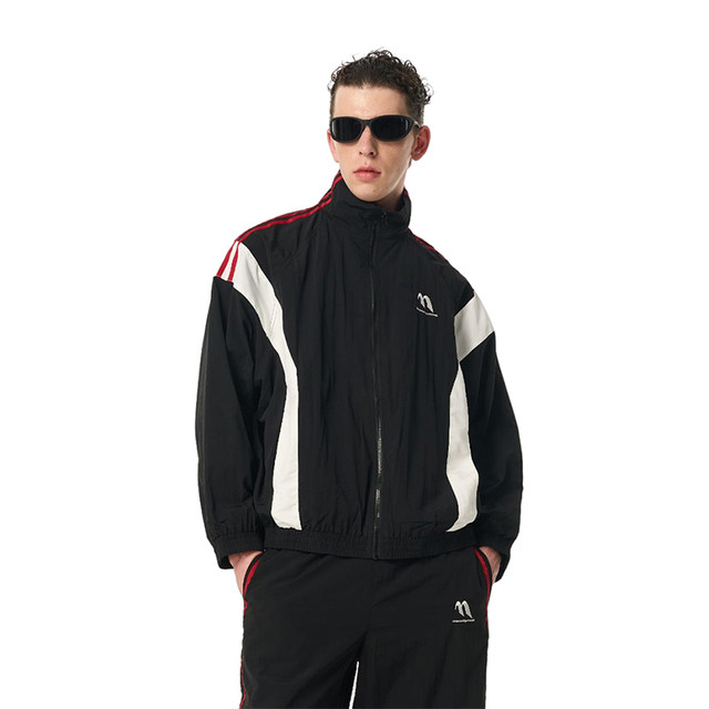 MODITEC Retro Colorblock Motorcycle Jacket Track Suit