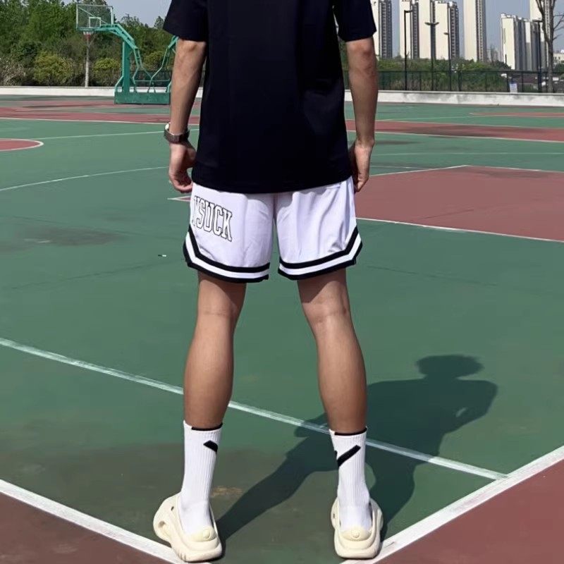 American quick-drying breathable basketball training pants retro street ...