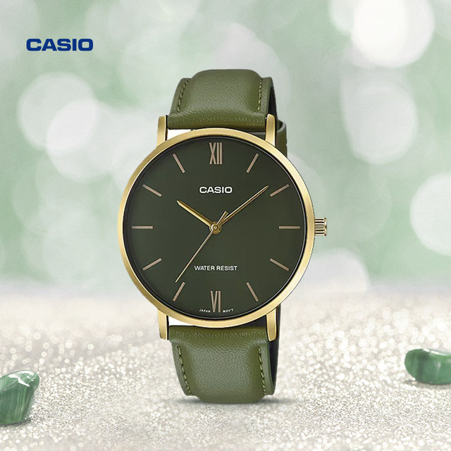 Casio Casio flagship store MTP-VT01GL quartz men's and women's couple's watch official authentic