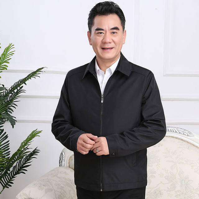 Father's coat spring and autumn thin middle-aged men's spring jacket 40 ...