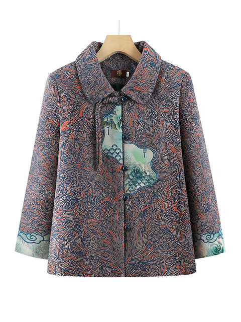 Elderly spring and autumn coat female grandma suit Tang suit ...