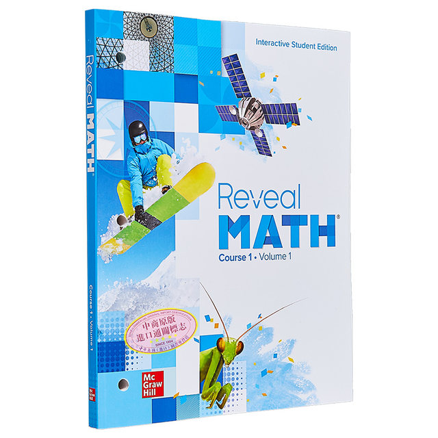 American middle school mathematics textbook Reveal Math Course 1 - 3 ...