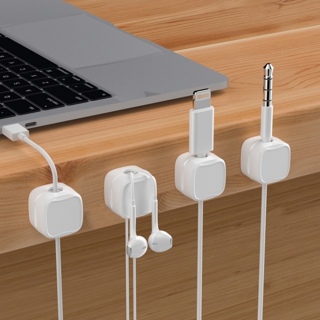 Magnetic cable organizer desktop wall-mounted mobile phone data cable ...